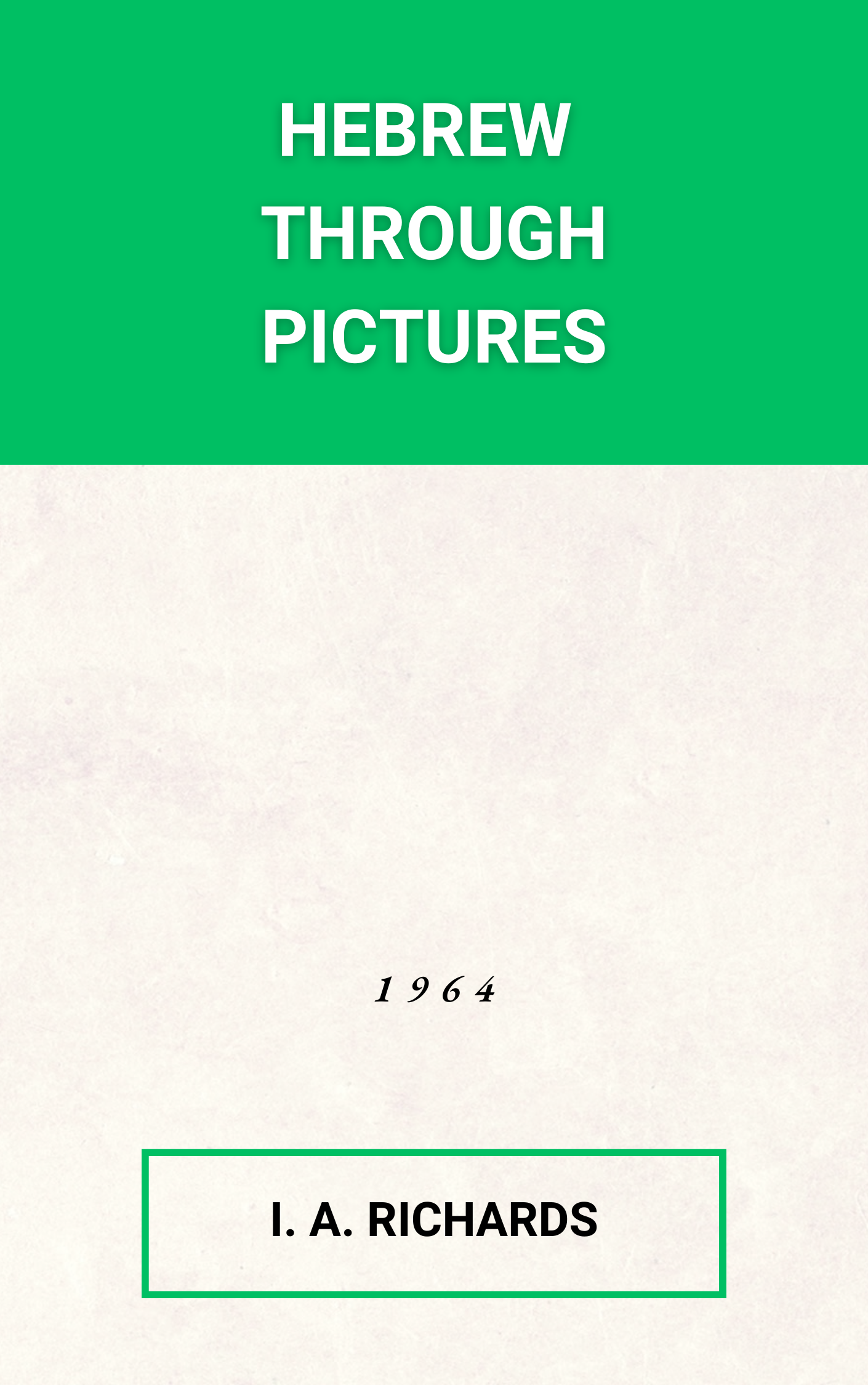 Hebrew Through Pictures by I. A. Richards [Leatherbound] – Ayan Academy Language Learning Books